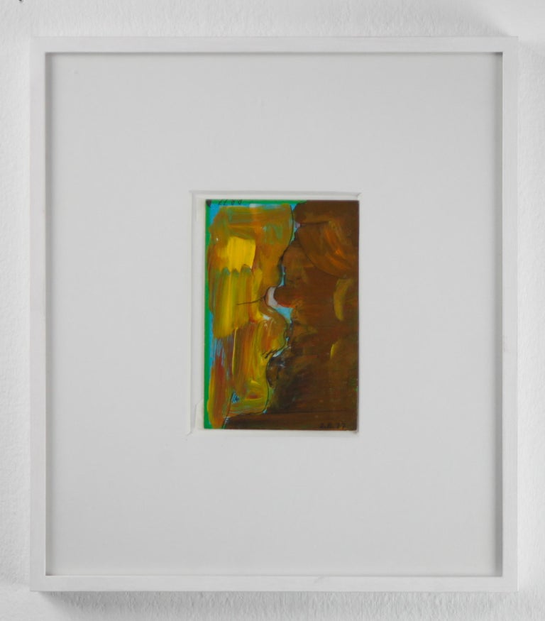 Dieter Roth - "Untitled", framed Postcard, oil and ink, monogrammed by ...