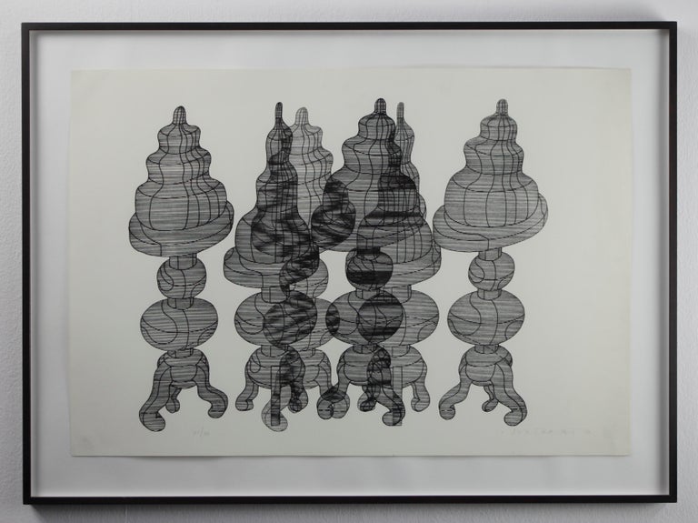 Dieter Roth - "Three Cakes on Swivel Chairs", original black and white ...