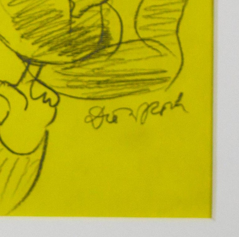 Dieter Roth - Book "Bats" with original drawing, framed, signed by Roth ...