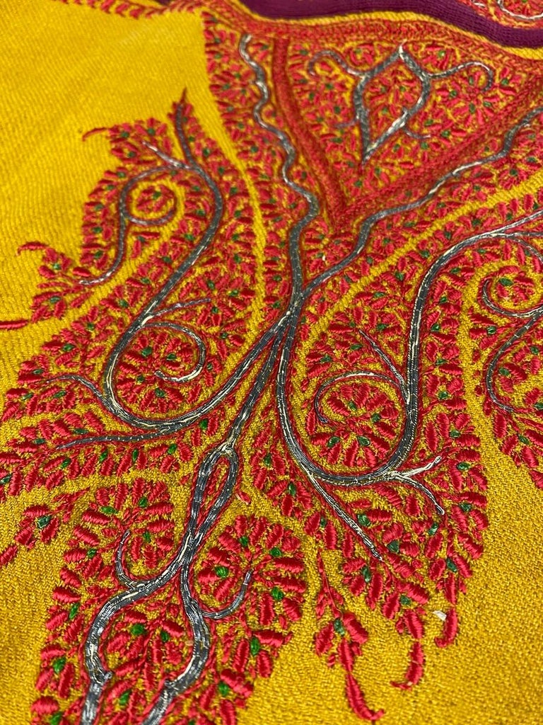 Dignitary coat or Choga in Safran Pashmina - India Punjab 19th century ...