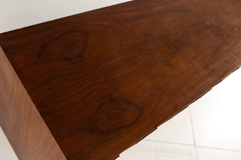 Dillingham Midcentury Pecky Cypress and Walnut Sideboard Credenza ...