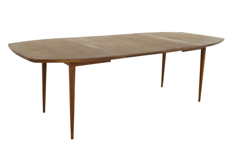 Dillingham Mid Century Surfboard Walnut Dining Table For Sale at 1stDibs