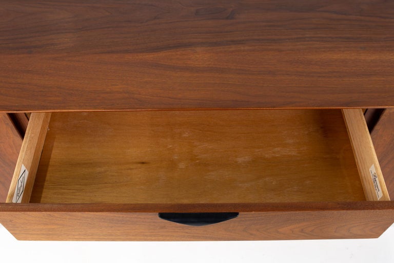 Dillingham Mid Century Walnut Sideboard Buffet Credenza at 1stDibs