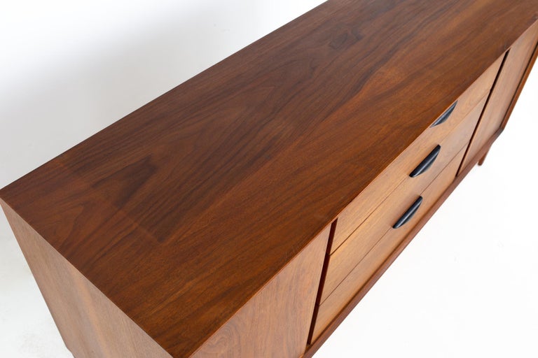 Dillingham Mid Century Walnut Sideboard Buffet Credenza at 1stDibs
