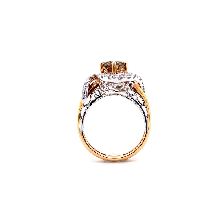 Dilys' Certified 3.57ct Brown Diamond Transformable Ring in 18 Karat ...