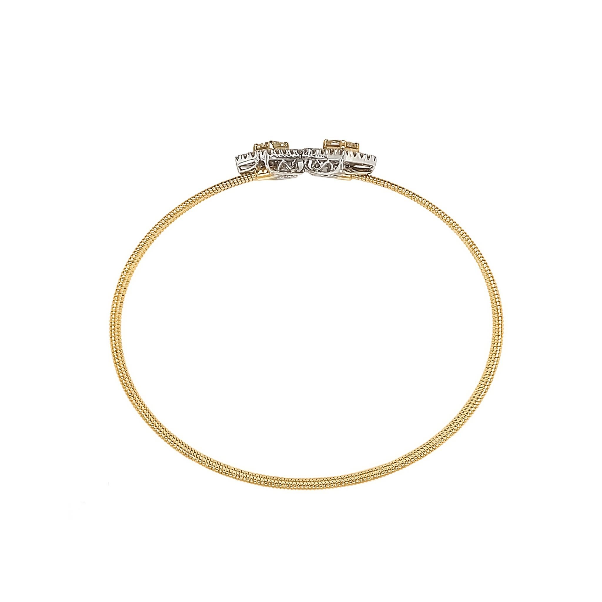 Dilys' Diamond Titanium and 18K Yellow Gold Bangle at 1stDibs | cricket ...
