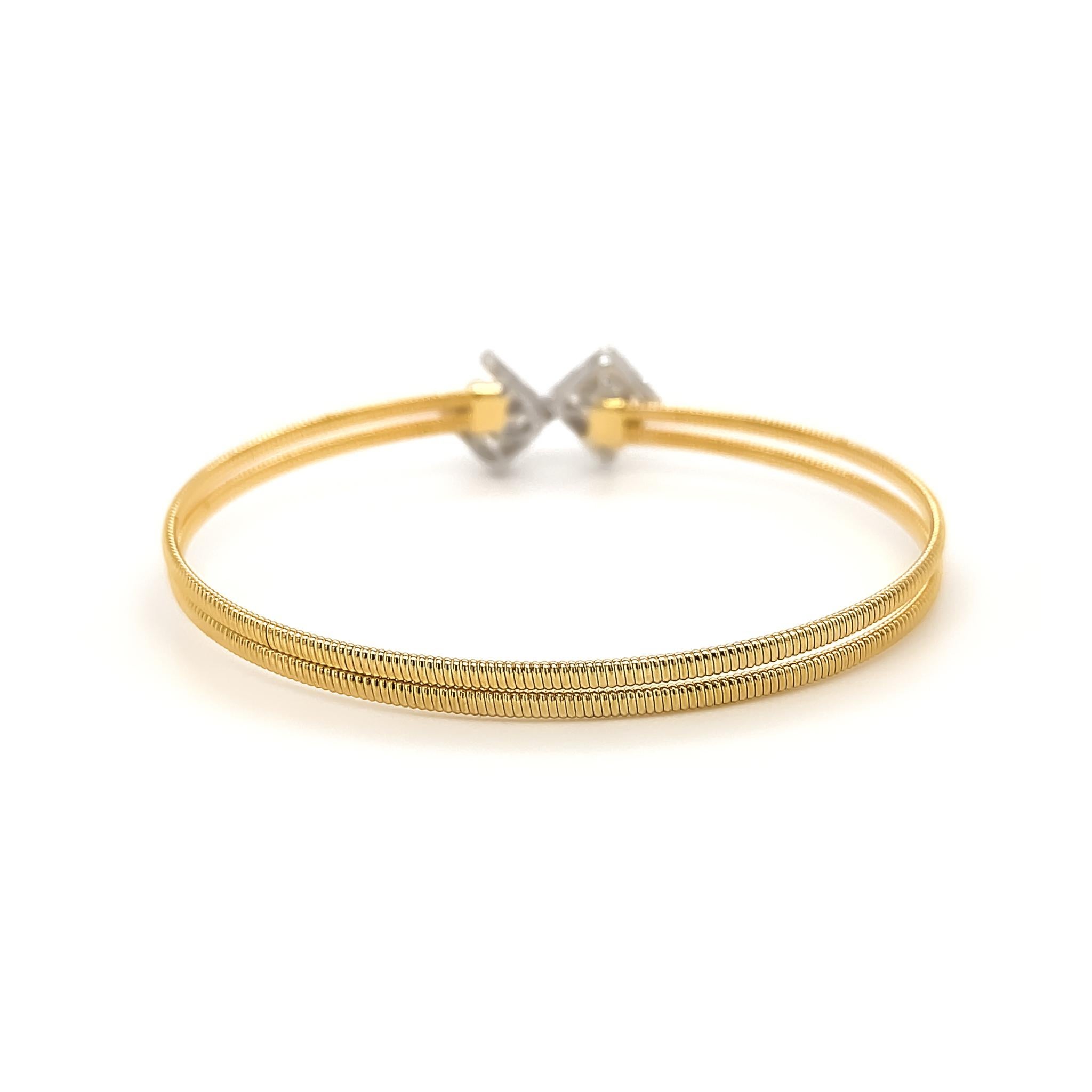 Dilys' Diamond Titanium and 18K Yellow Gold Bangle at 1stDibs | cricket ...