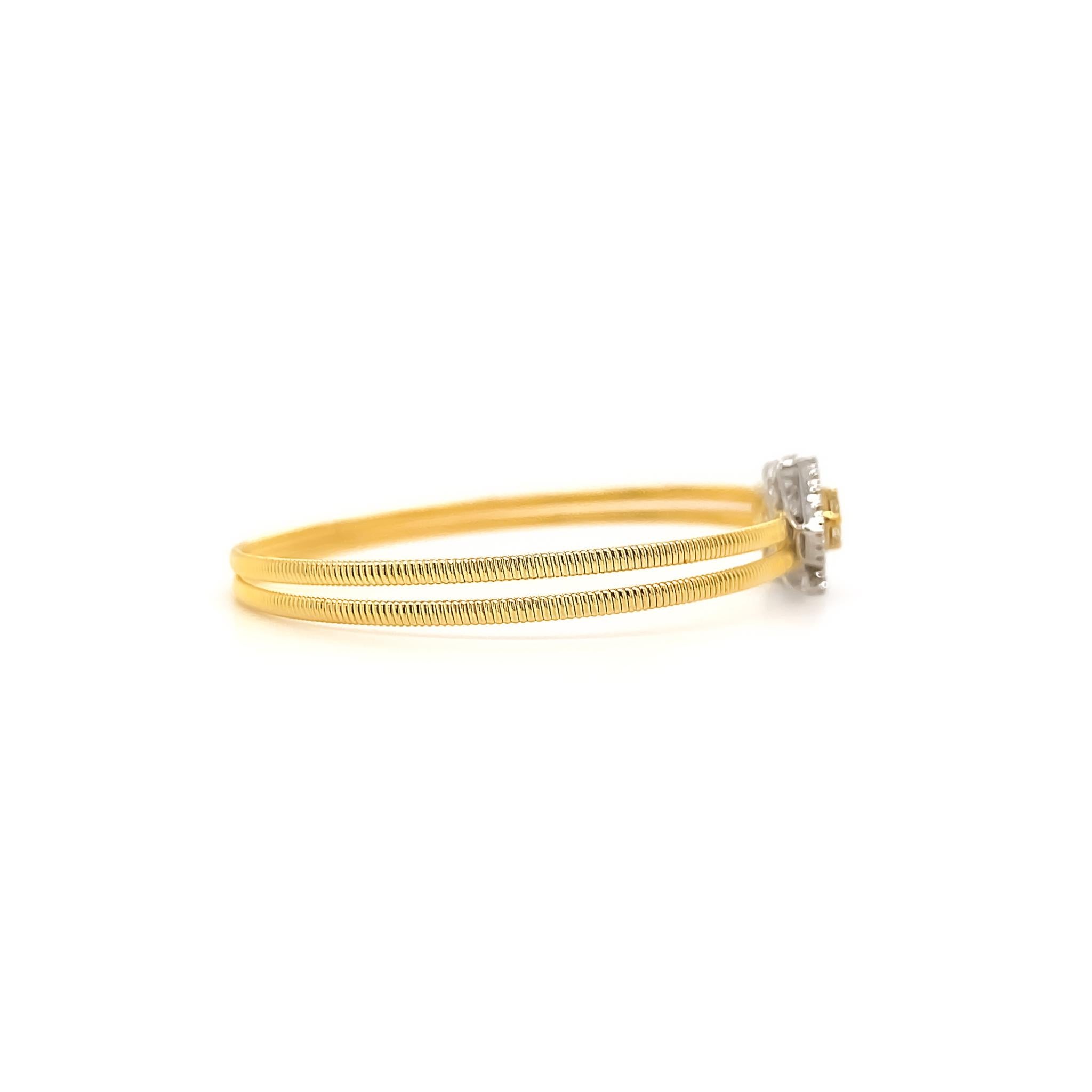 Dilys' Diamond Titanium and 18K Yellow Gold Bangle at 1stDibs | cricket ...