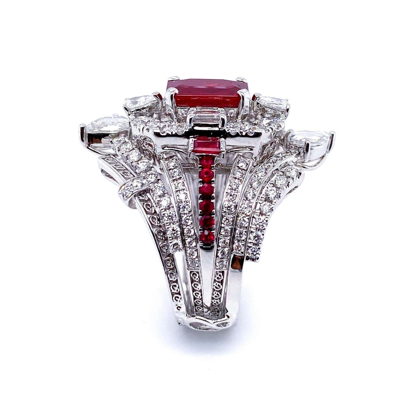 Dilys' Transformable GRS Certified 'Pigeon's Blood' Ruby Cocktail Ring ...
