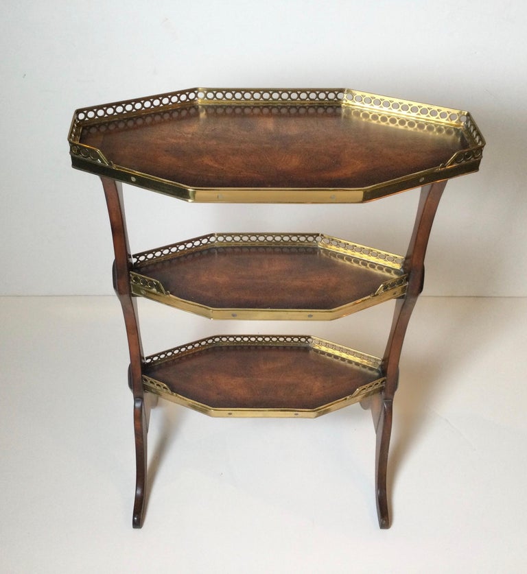 Diminutive 3 Tiered Butlers Gallery Edge Table at 1stDibs