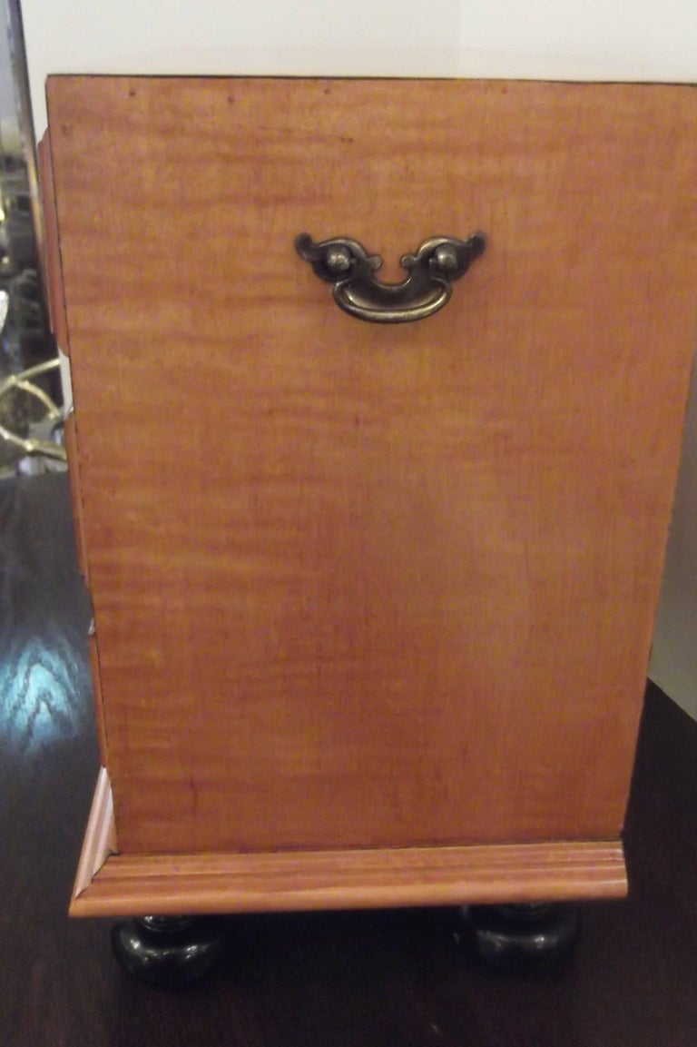 Diminutive Curly Maple Tabletop Chest For Sale at 1stDibs