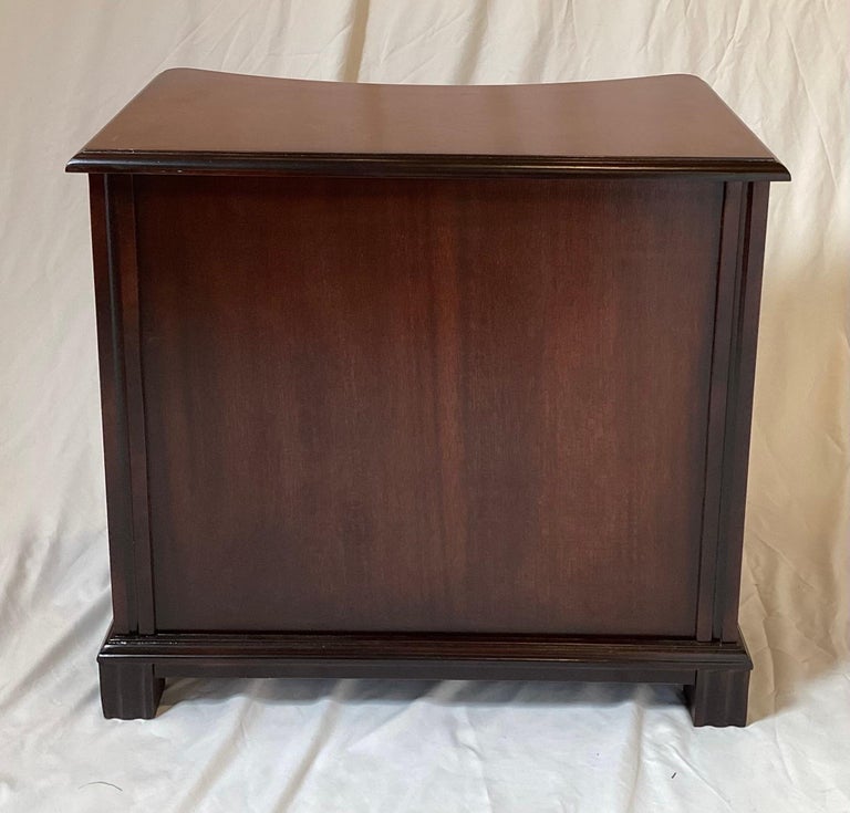 Diminutive Mahogany Convex Front Chair Side Chest For Sale at 1stDibs