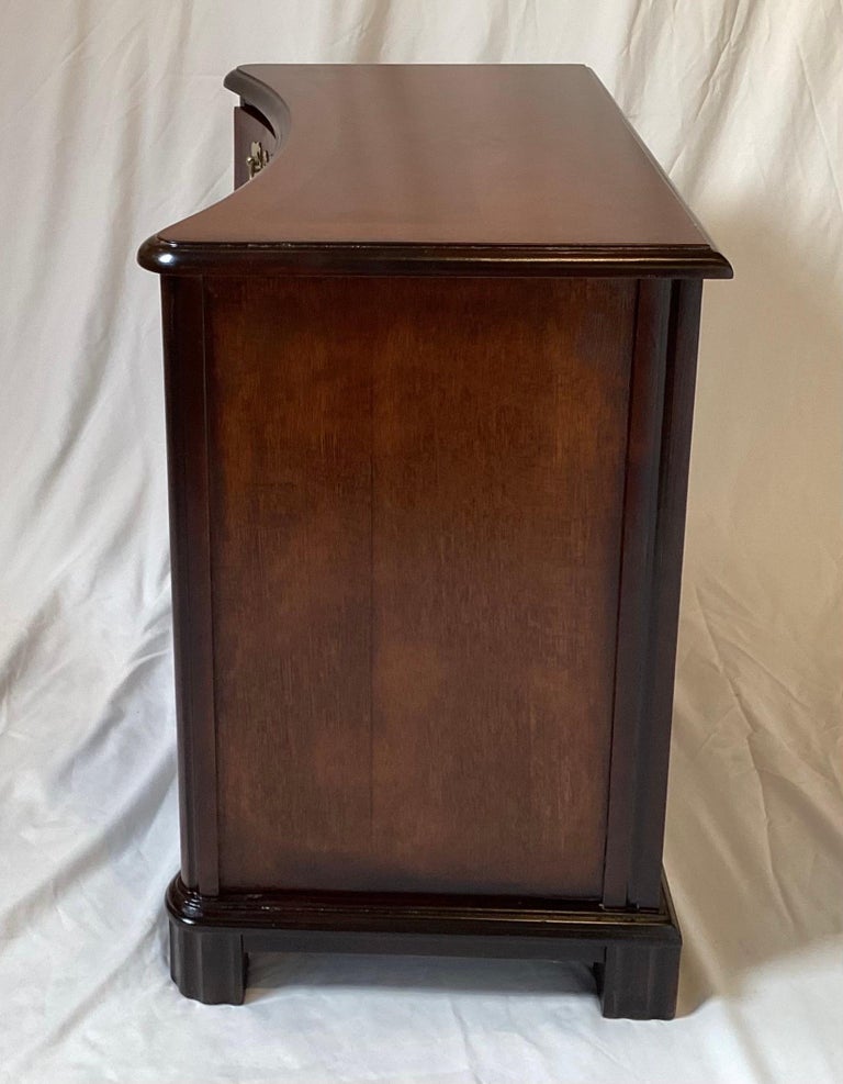Diminutive Mahogany Convex Front Chair Side Chest For Sale at 1stDibs