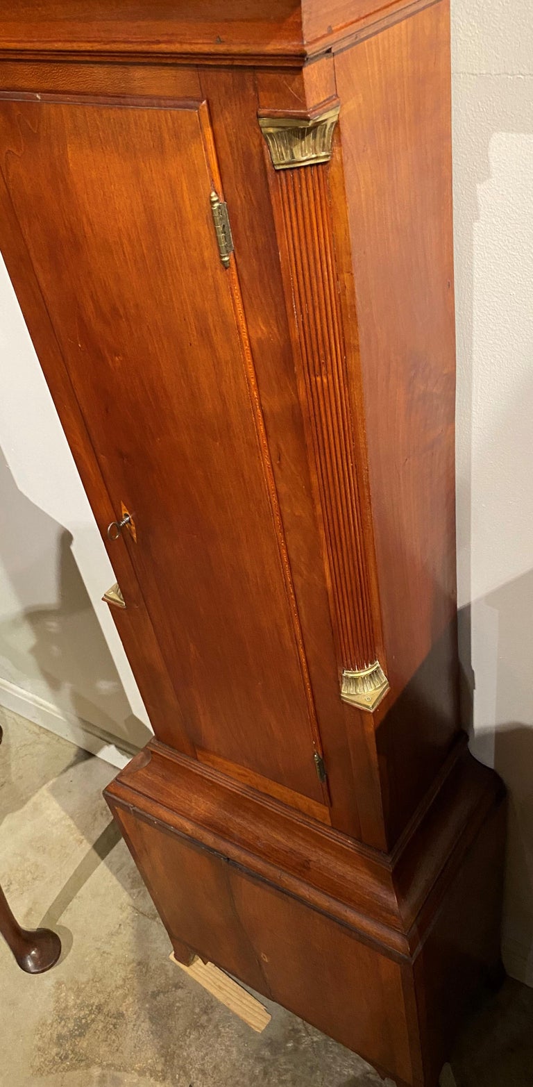 Diminutive Timothy Chandler Federal Cherry Case Tall Clock Concord NH circa 1800 For Sale at ...