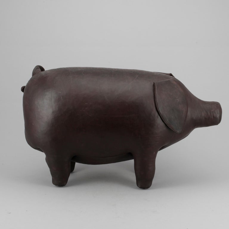 Dimitri Omersa and Co Pig in Leather for Abercrombie, England, 1980 For ...