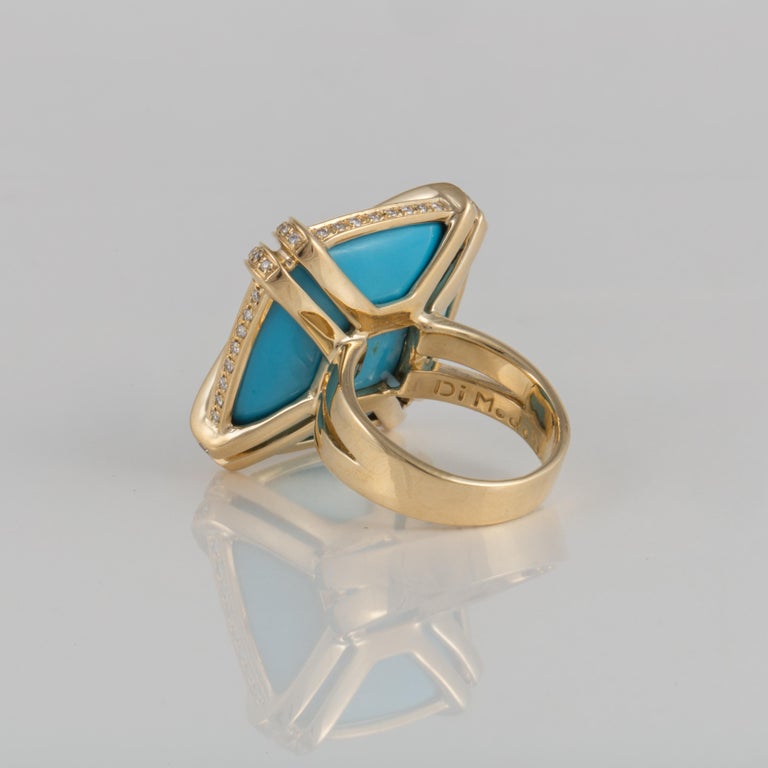 Di Modolo Favola Turquoise and Diamond Ring in 18K Gold For Sale at ...