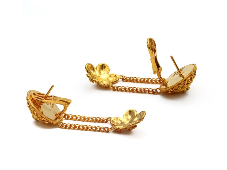 Dimos 18k Gold Neoclassic Diamonds Earrings For Sale at 1stDibs