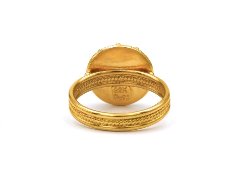 Dimos 22K Gold Filigree Bocola Ring For Sale at 1stDibs