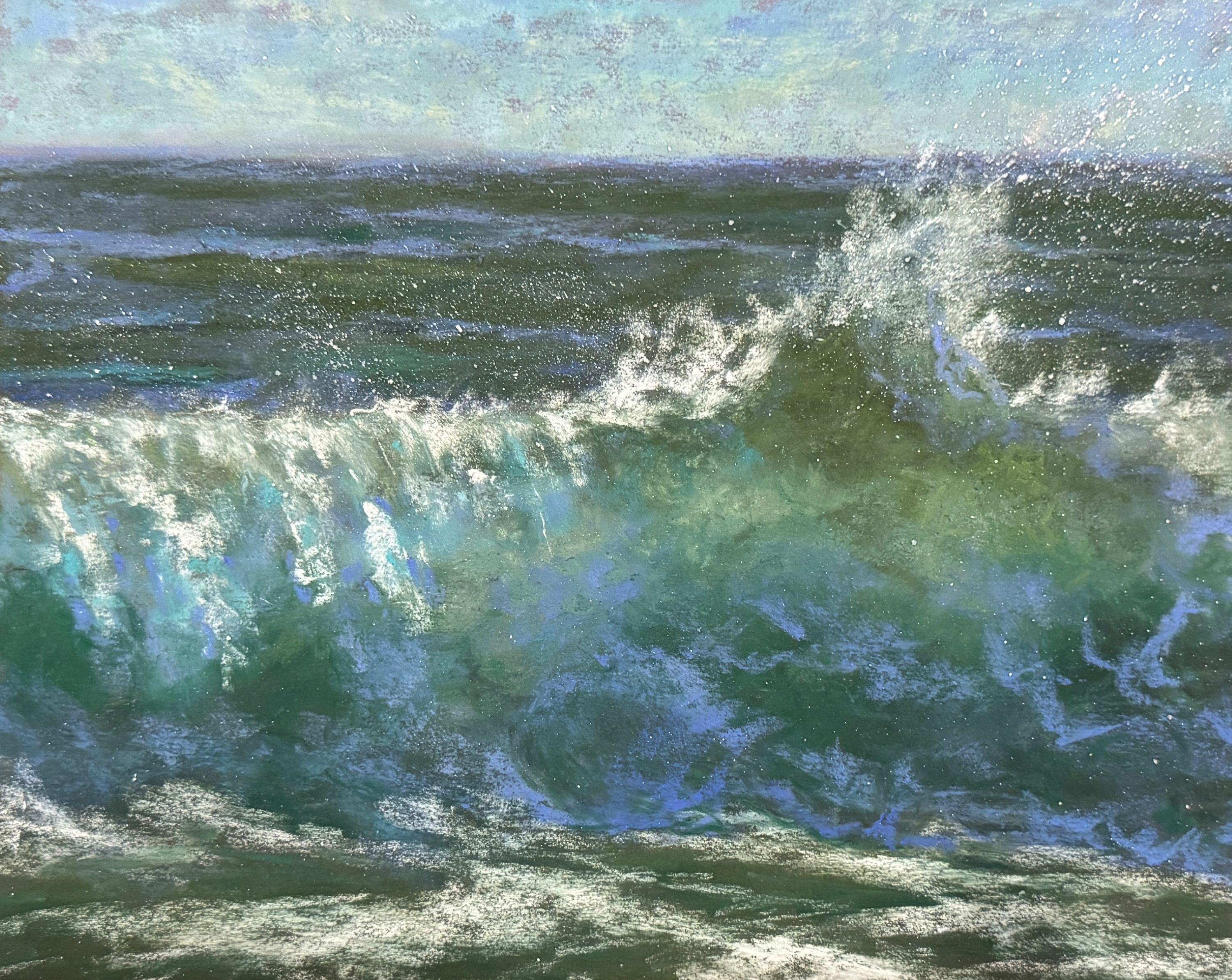 Dina Gardner - Up-tempo - Impressionist Wave Pastel Painting For Sale ...