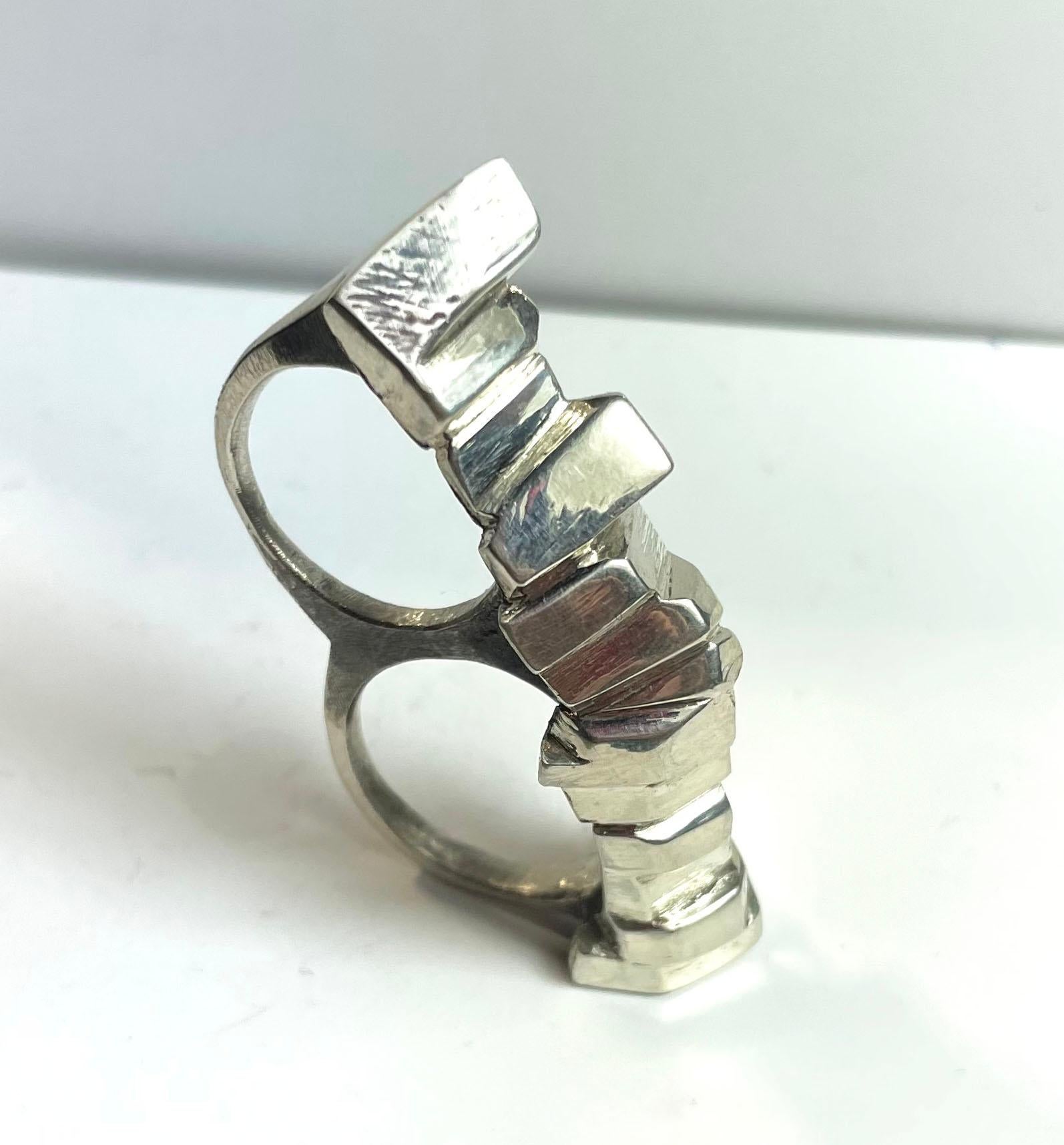 Dina González Mascaró "mi cordillera" mountain range ring sterling ...