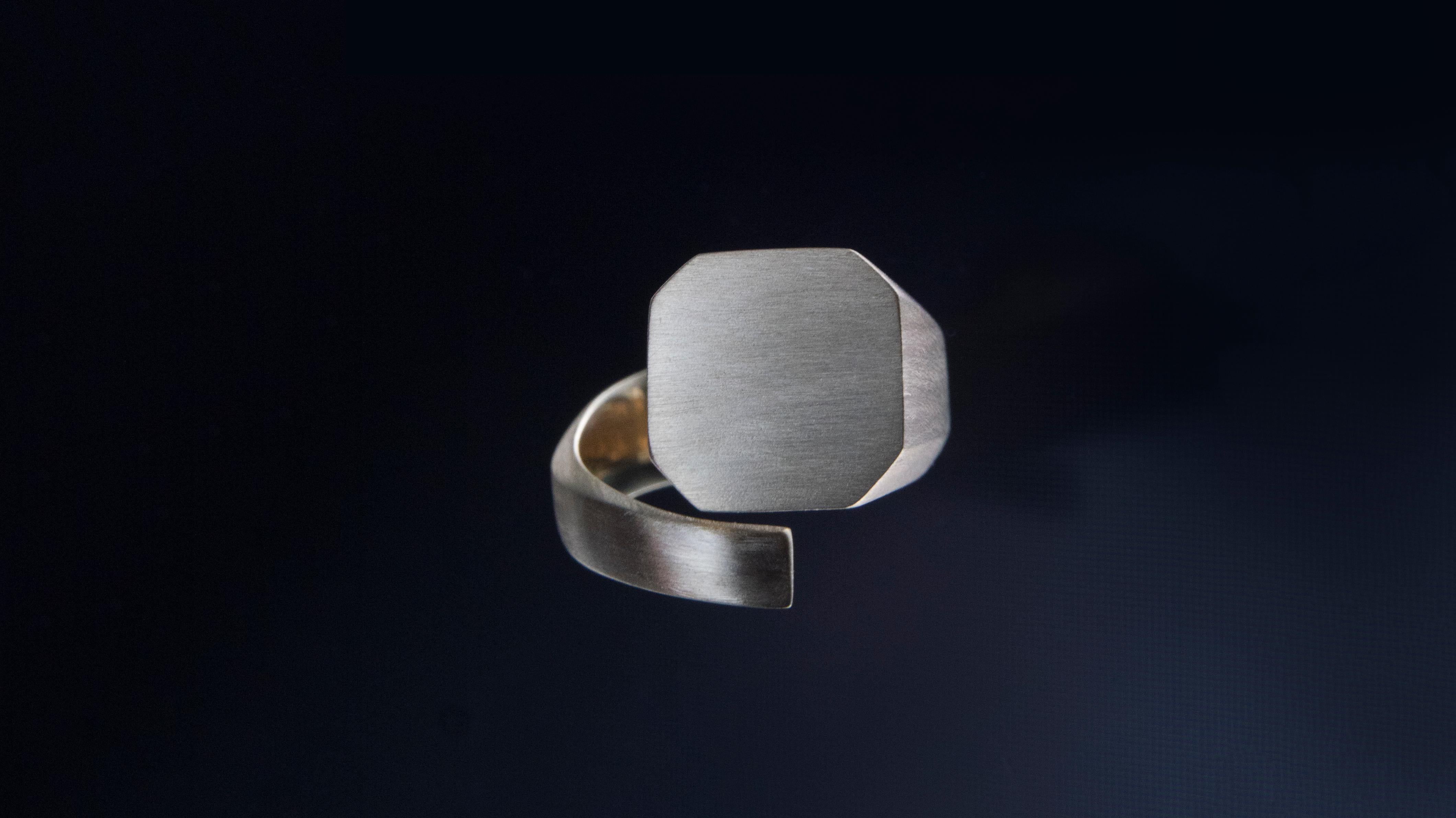 Customizable Dina Kamal, Ra Pinky Ring, 18k Yellow Gold For Sale at 1stDibs