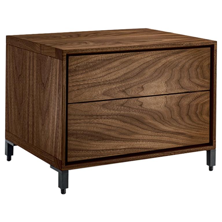 Dina Walnut Nightstand For Sale at 1stDibs