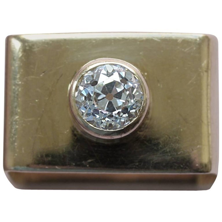 Dinh Van for Cartier Square Gold and Diamond Ring at 1stDibs | cartier ...