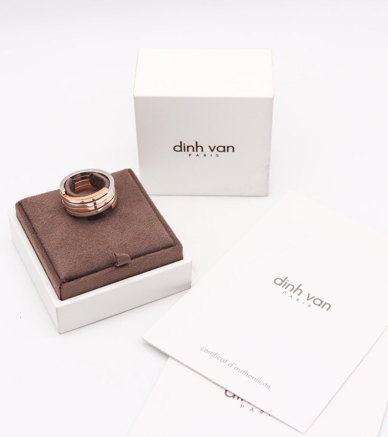 Dinh Van Paris Vintage Classic Duo Spiral Ring in Solid 18kt Gold and ...