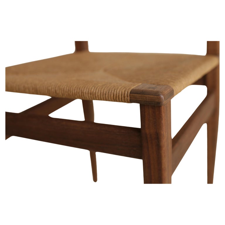 Dining Chair in Walnut with Hand Woven Rush Seat by Boyd and Allister ...