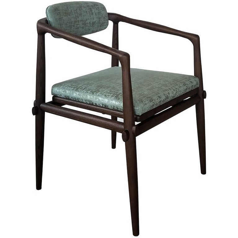 Dining Chair Upholstered Armchair Interlock André Fu Living Brown Oak ...