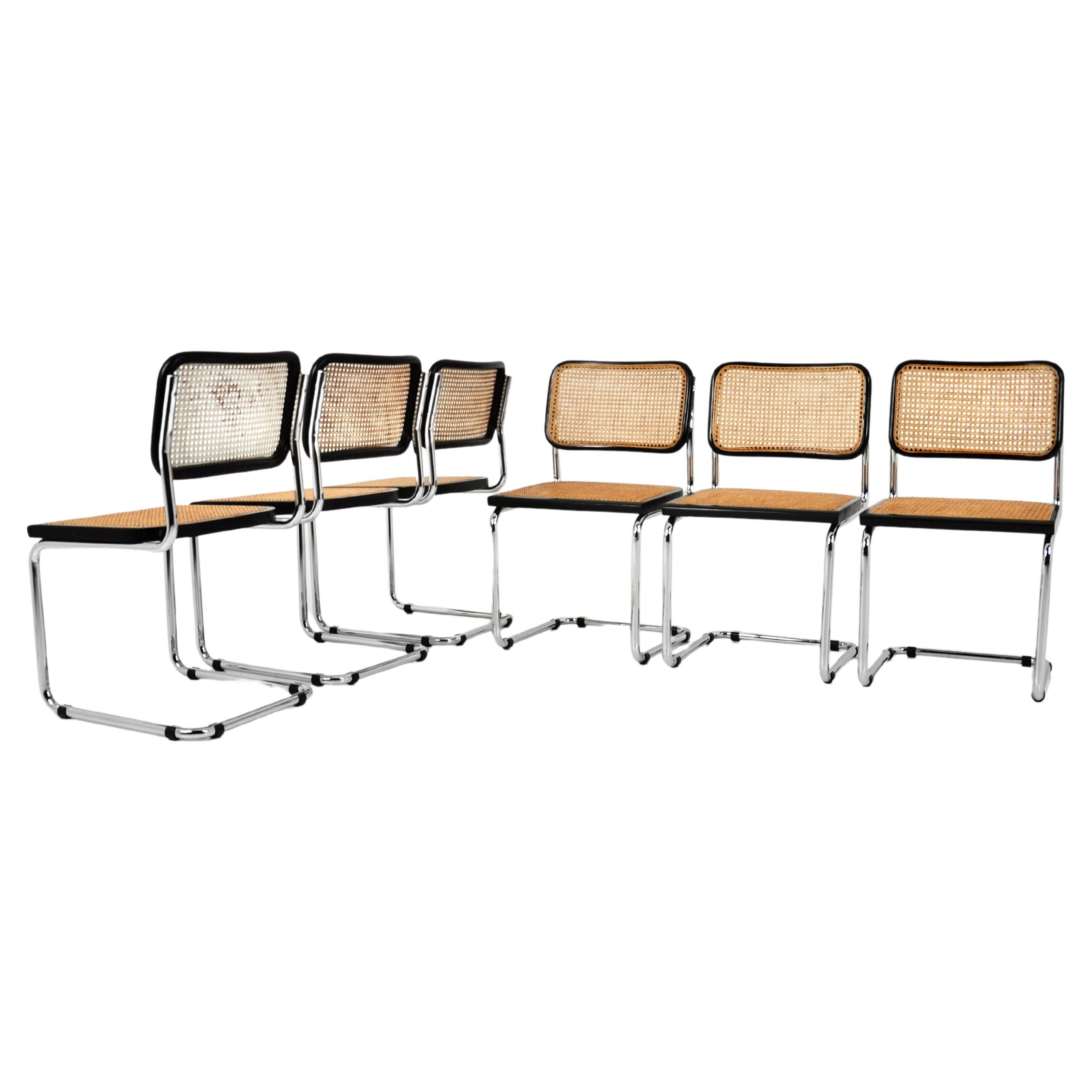 1970s Upholstered Cantilevered Chrome Dining Chairs in the Style of M ...