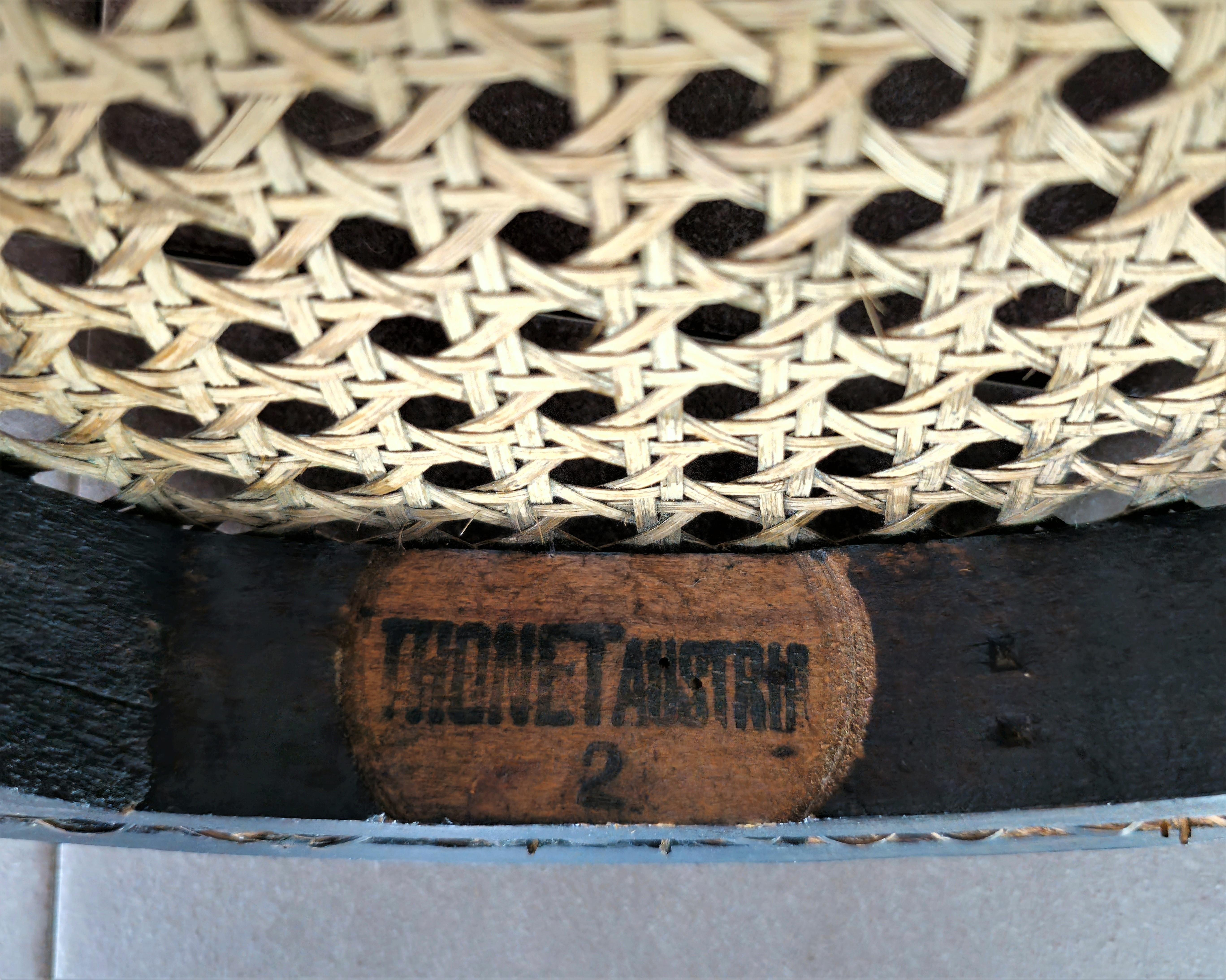 Dining Chairs Thonet Wood Curved Vienna Straw Midcentury Austria 1950s ...