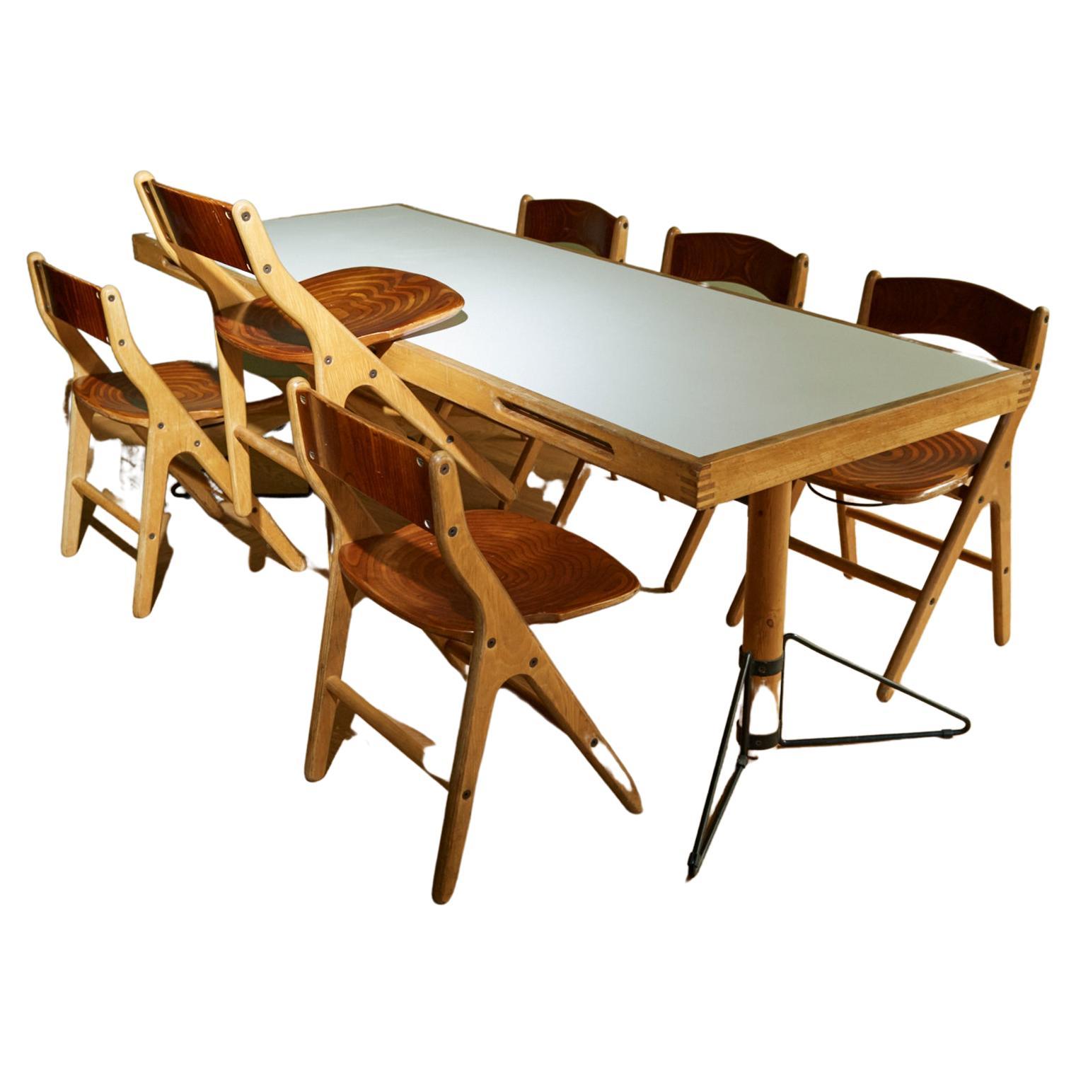 Dining Room Set of a Table and 6 Chairs by Marc Held for IBM For Sale ...