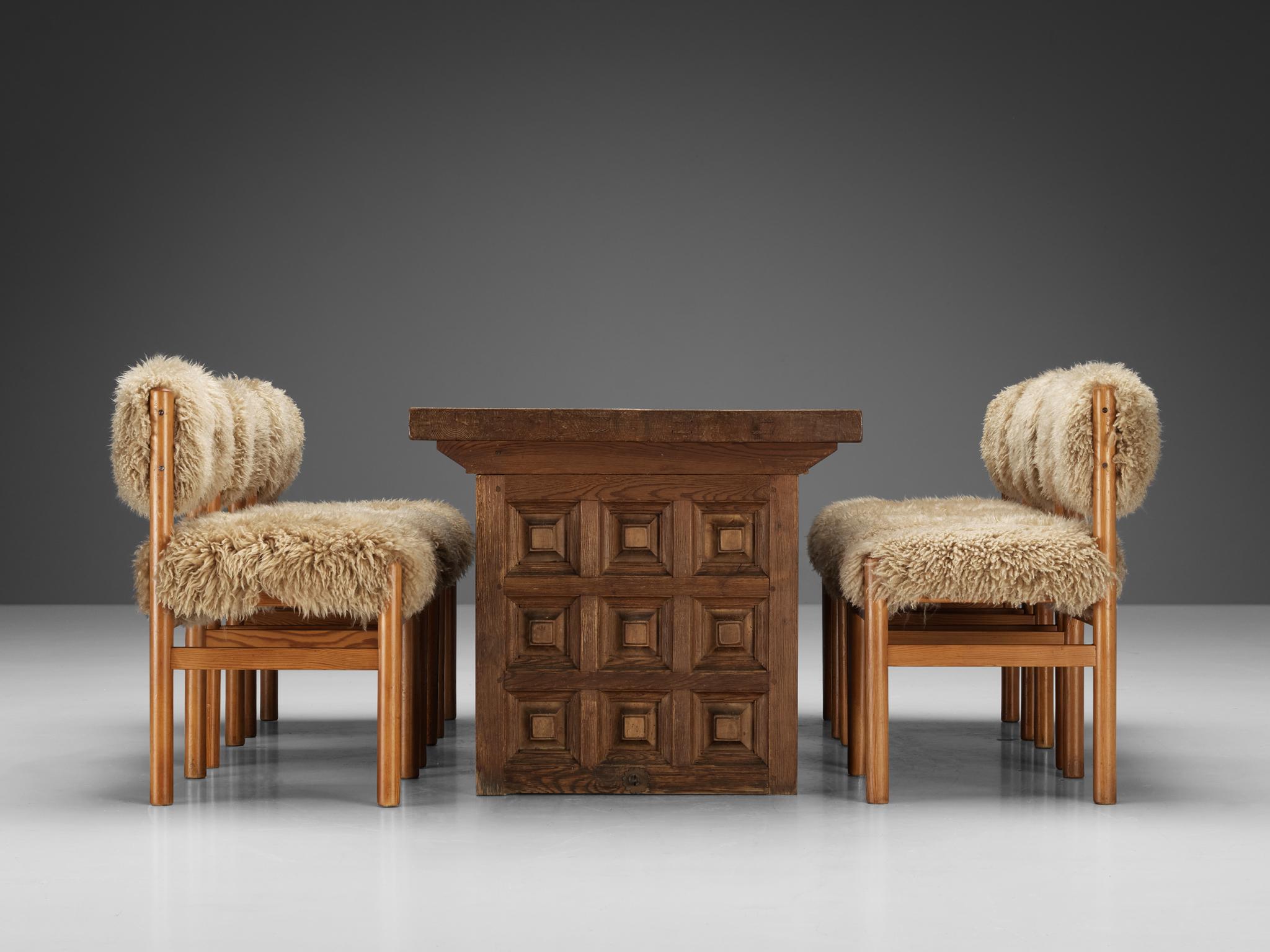 Dining Room Set with Biosca Spanish Dining Table and Chairs in ...