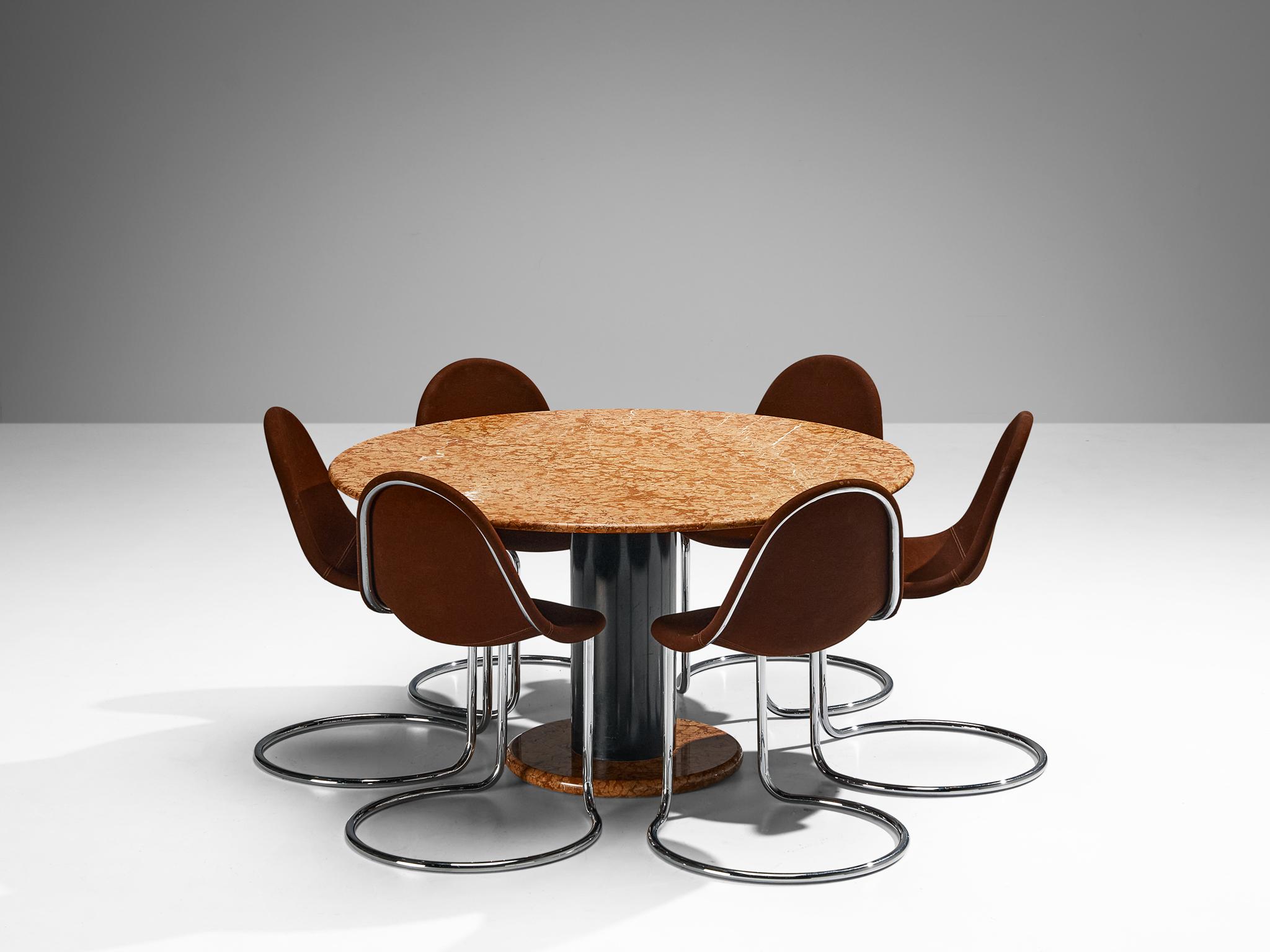 Dining Room Set with Ettore Sottsass Dining Table and Giotto Stoppino ...