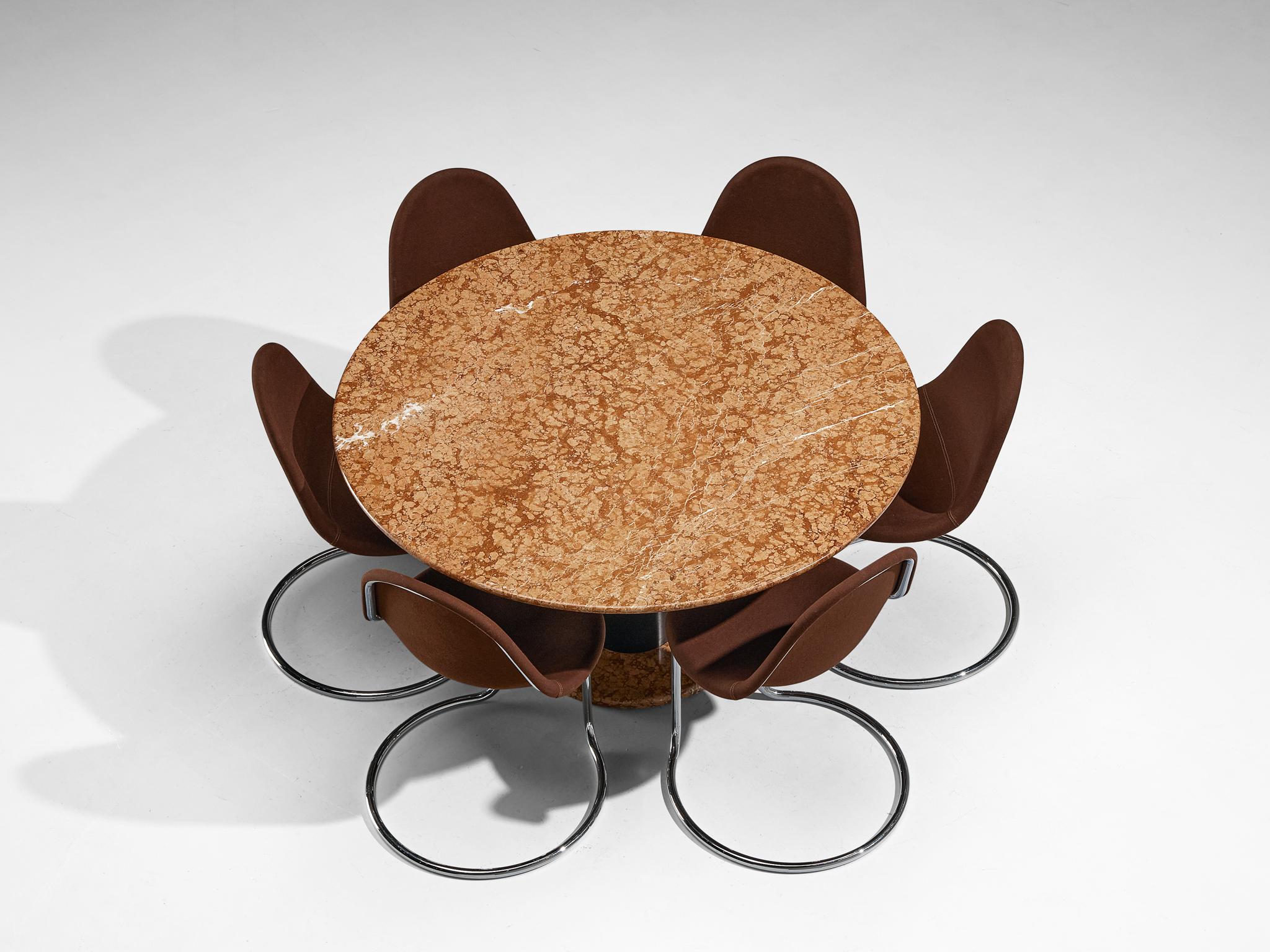 Dining Room Set with Ettore Sottsass Dining Table and Giotto Stoppino ...