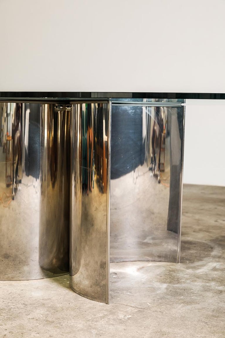 Dining Table by Giuseppe Raimondi for Cristal Art, 1971 at 1stDibs