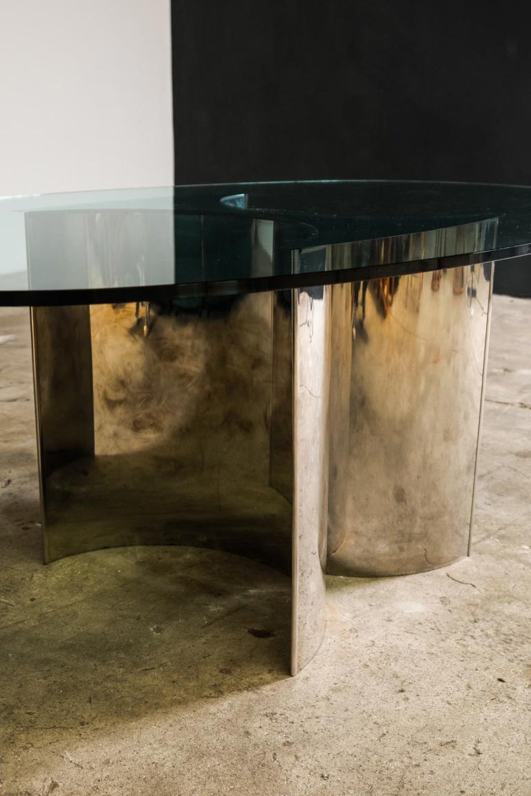 Dining Table by Giuseppe Raimondi for Cristal Art, 1971 at 1stDibs