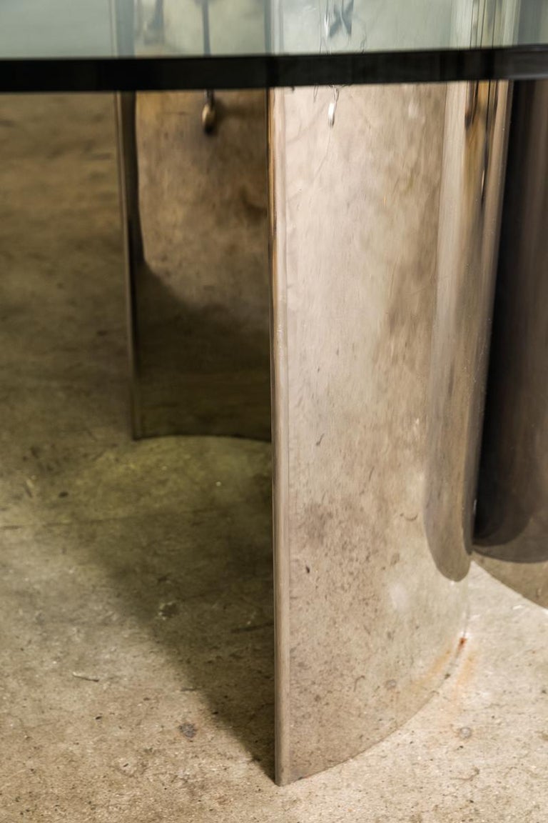 Dining Table by Giuseppe Raimondi for Cristal Art, 1971 at 1stDibs