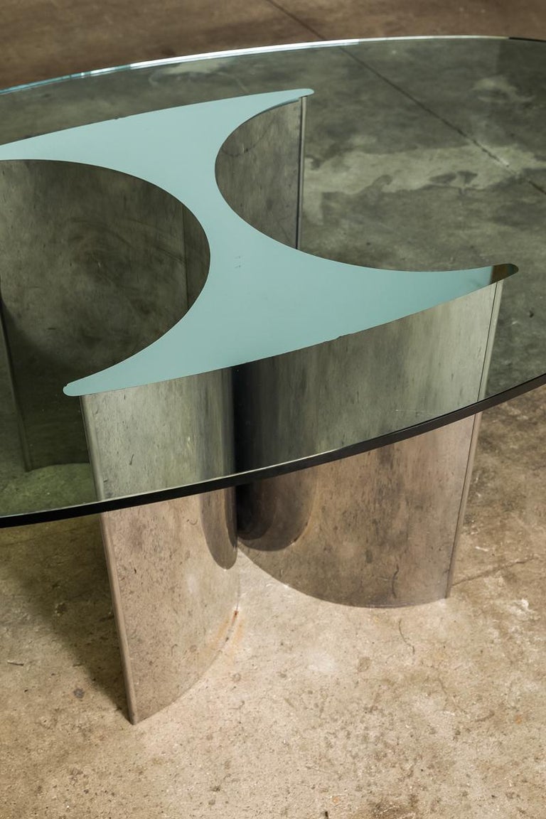 Dining Table by Giuseppe Raimondi for Cristal Art, 1971 at 1stDibs