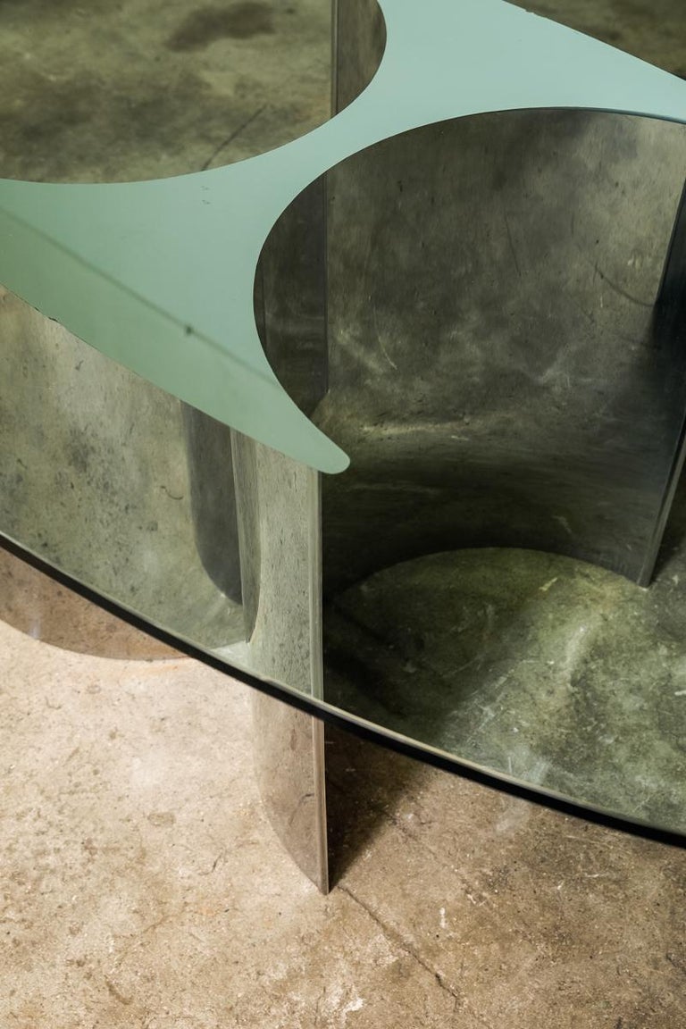 Dining Table by Giuseppe Raimondi for Cristal Art, 1971 at 1stDibs