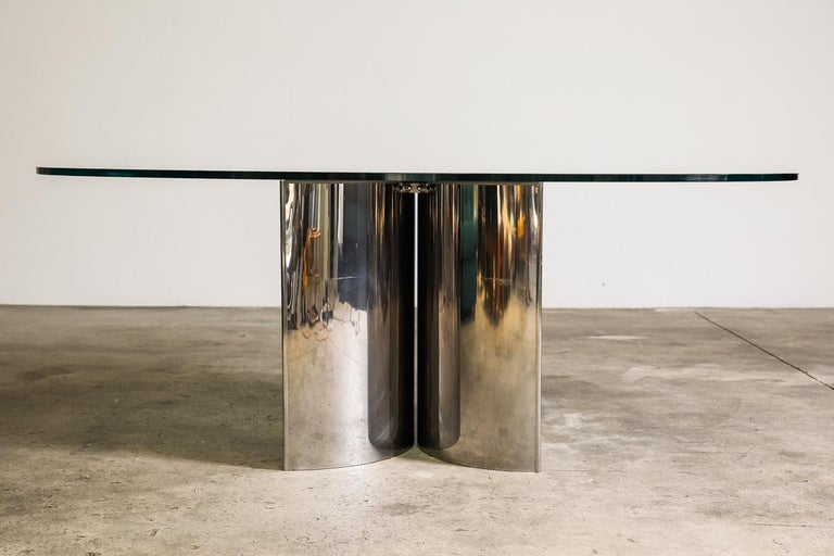 Dining Table by Giuseppe Raimondi for Cristal Art, 1971 at 1stDibs