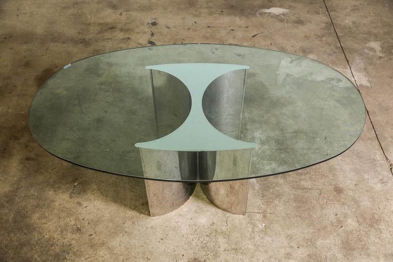 Dining Table by Giuseppe Raimondi for Cristal Art, 1971 at 1stDibs