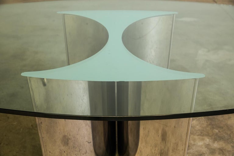 Dining Table by Giuseppe Raimondi for Cristal Art, 1971 at 1stDibs