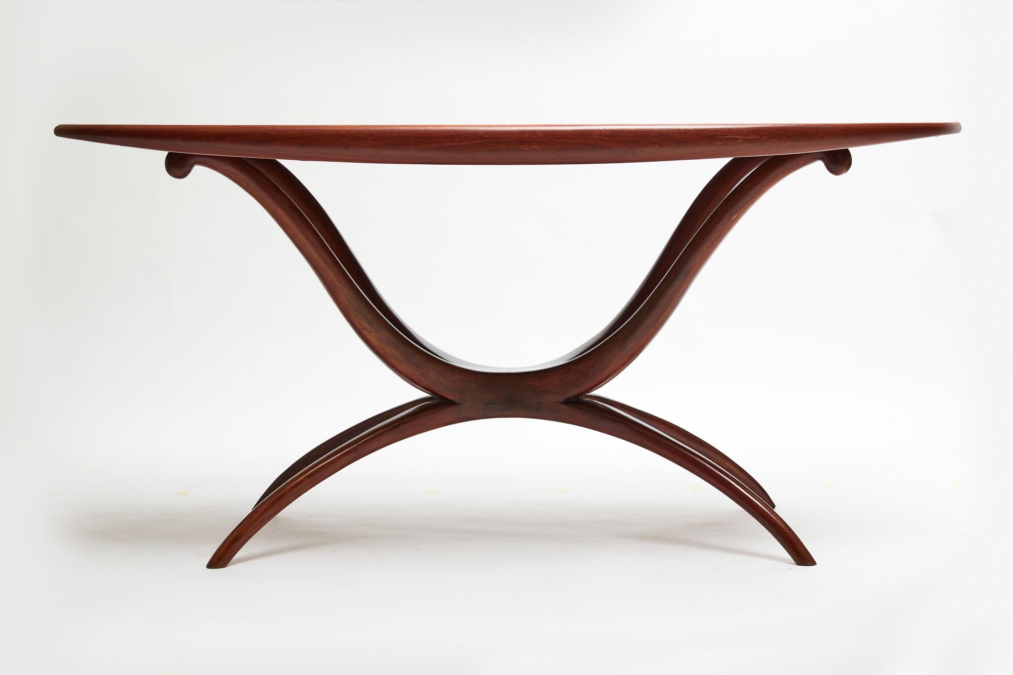 Brazilian Modern Dining Table in Caviuna Hardwood and White top by ...