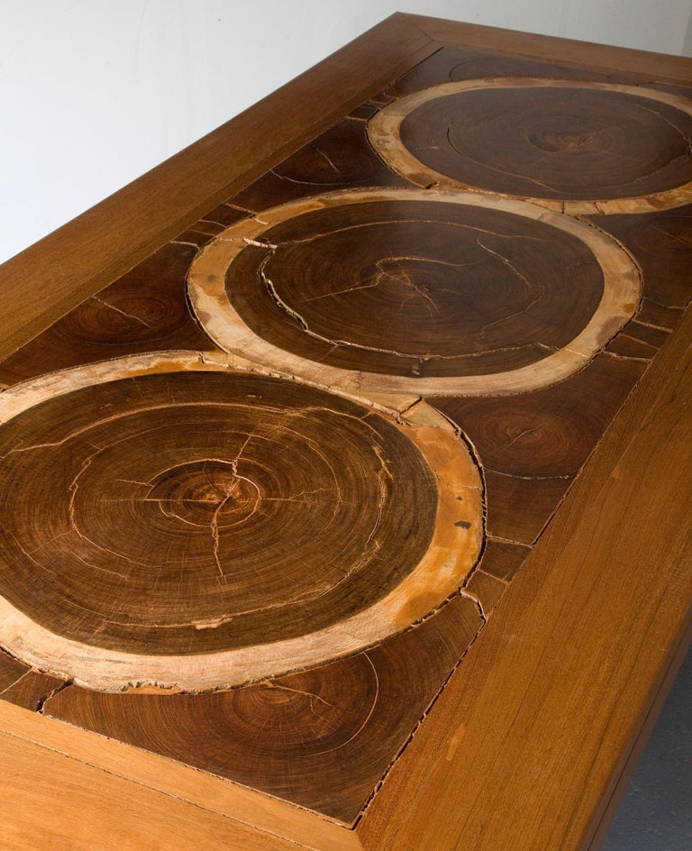 Dining Table with Three Logs on Top in Solid Wood by José Zanine Caldas ...
