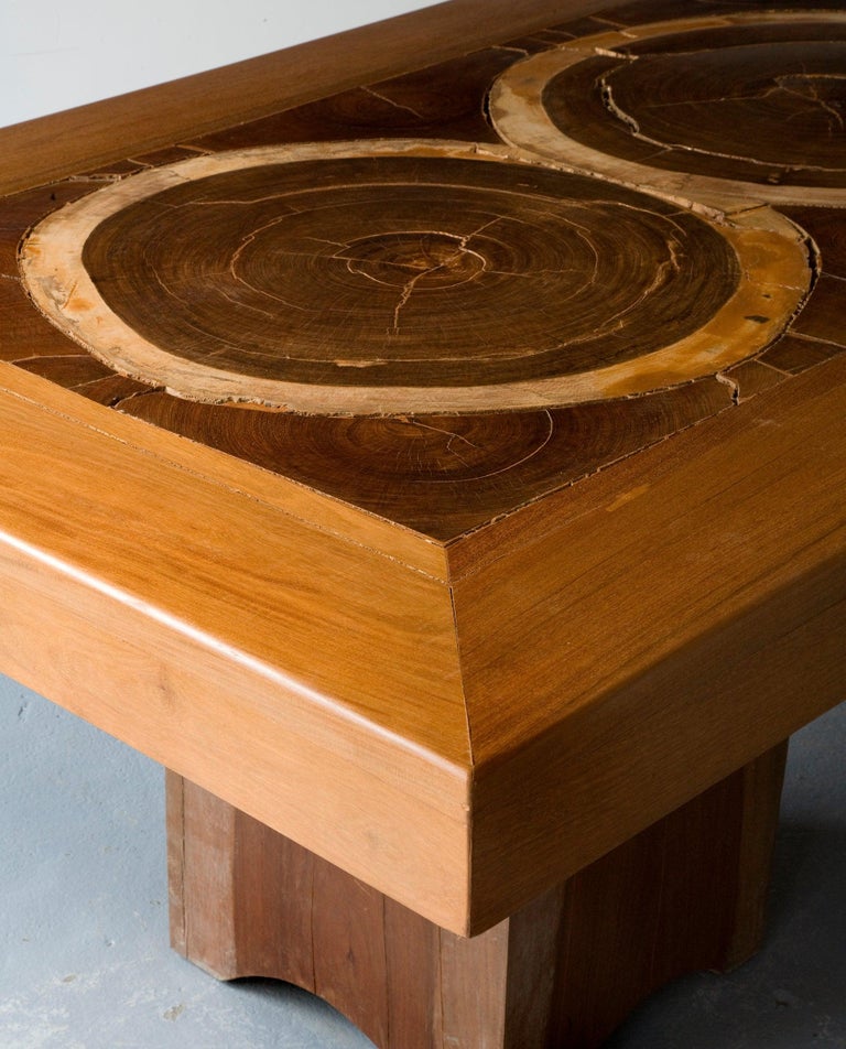 Dining Table with Three Logs on Top in Solid Wood by José Zanine Caldas ...