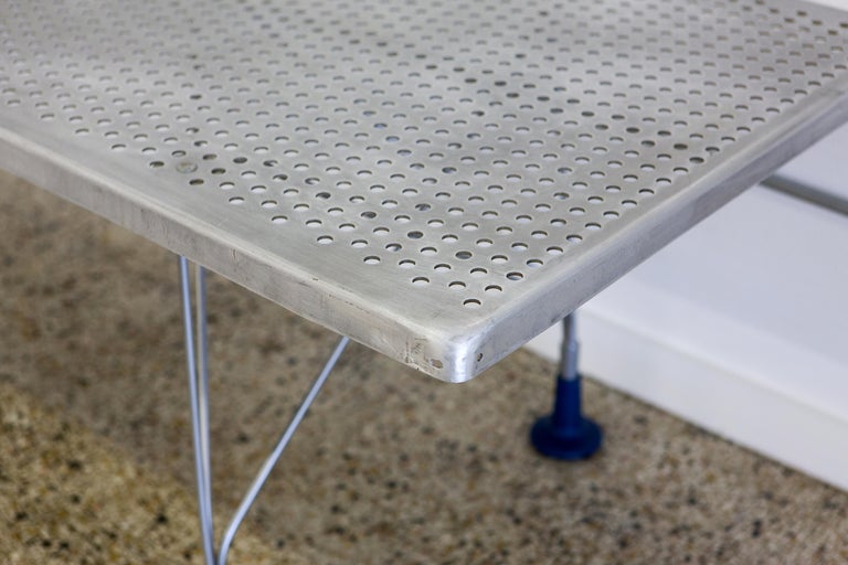 Dining Work Table with Perforated Aluminum Top and Herman Miller ...