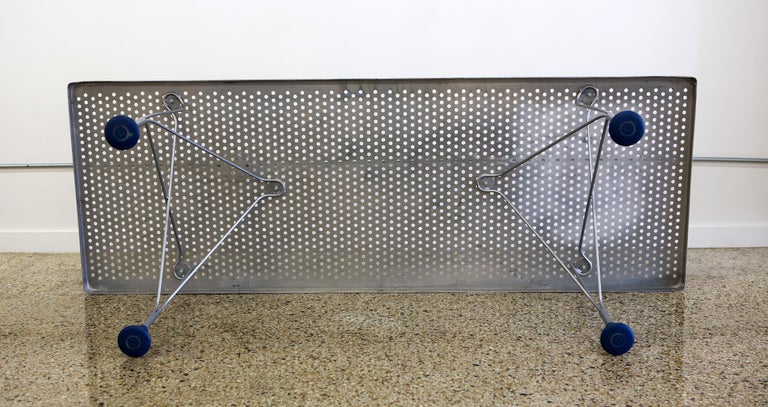 Dining Work Table with Perforated Aluminum Top and Herman Miller ...