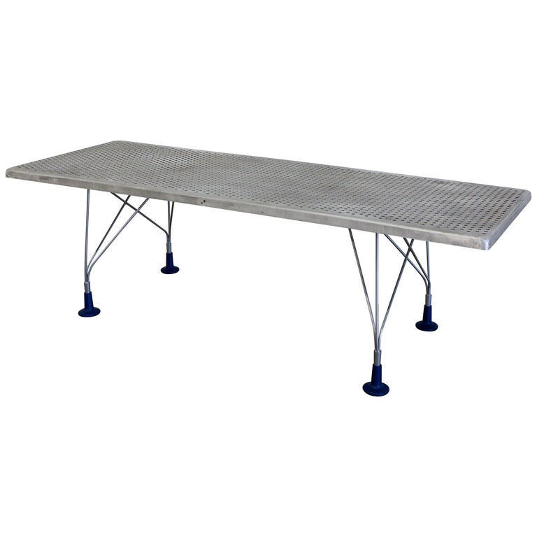 Dining Work Table with Perforated Aluminum Top and Herman Miller ...